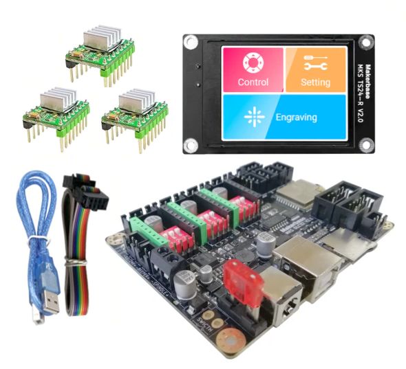 GRBL контроллер MKS DLC32 на ESP32 с дисплеем TS24-R touch - Из личного (DIY Ардуино, STM32 ...